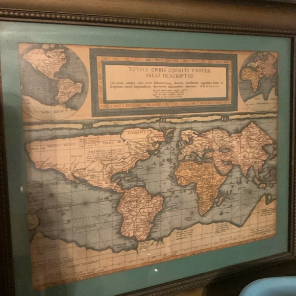 Art | Color Reproductionprint Of 1589 Dutch World Map By Cornelis De ...